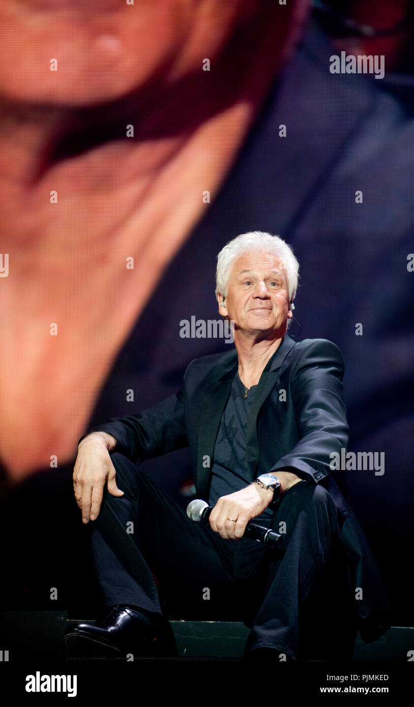 French singer Gerard Lenorman in concert at the Schlagerfestival in ...