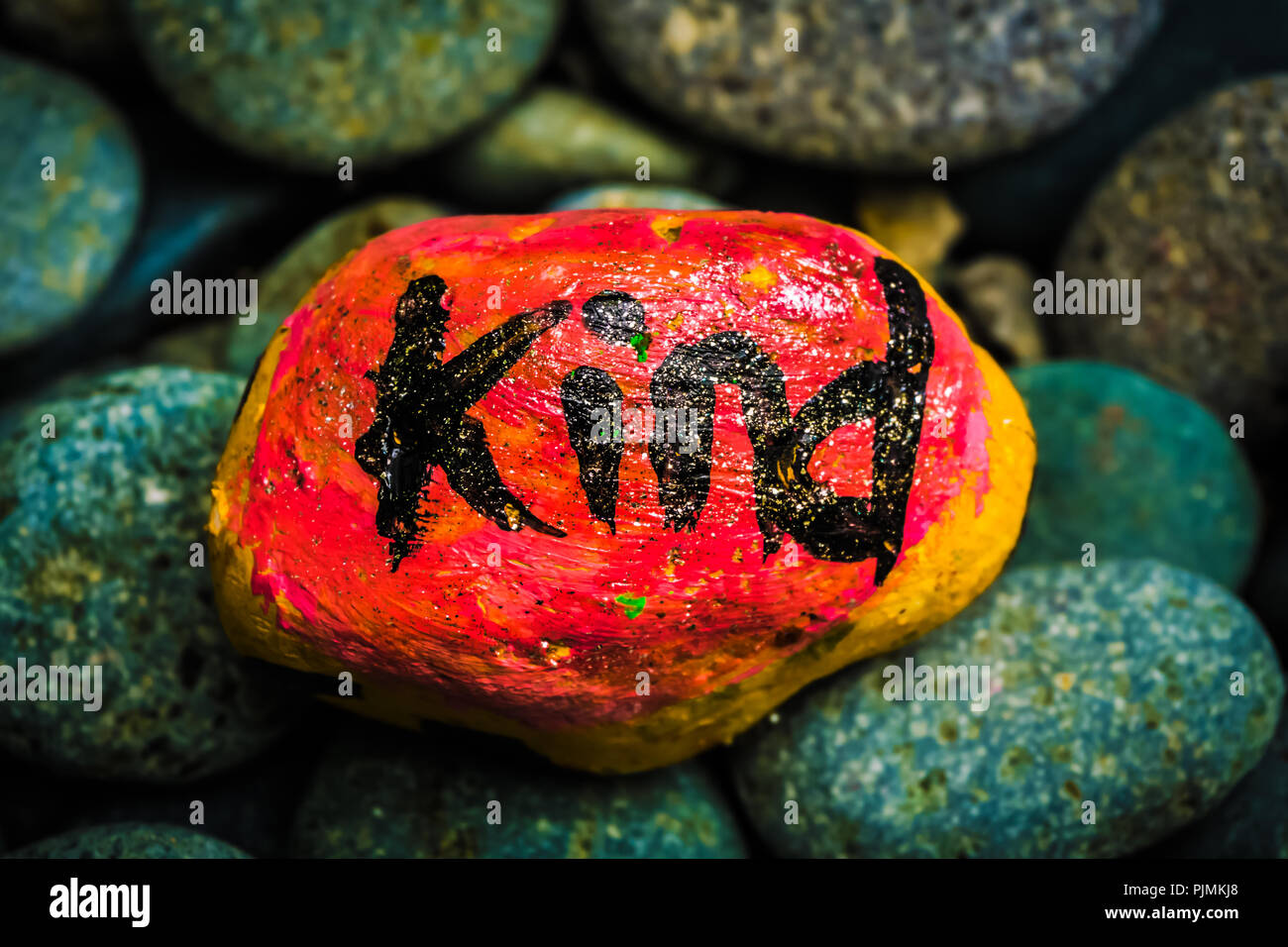 Stone painting - Kind Stock Photo - Alamy