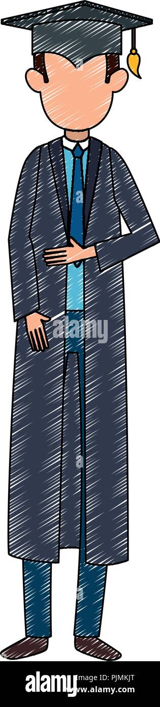 student graduated avatar character vector illustration design Stock ...