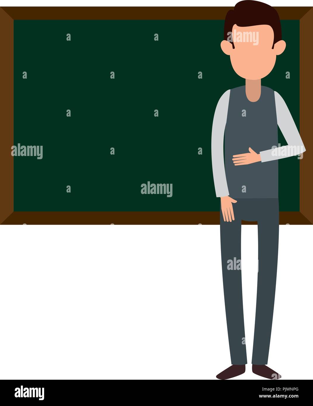 man teaching with chalkboard character Stock Vector Image & Art - Alamy