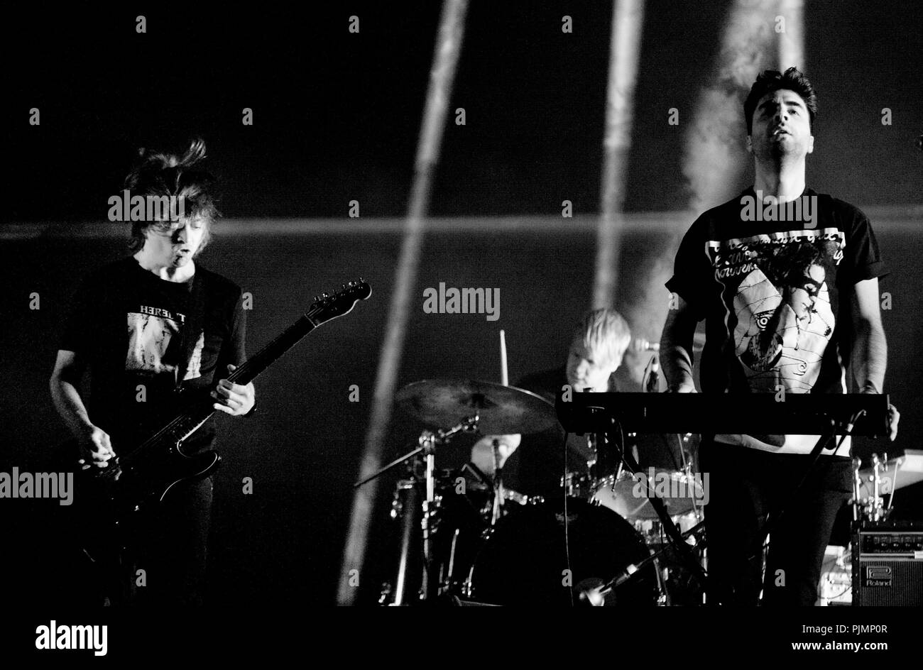 Concert of the Belgian electro band Goose at the Laundry Day festival ...