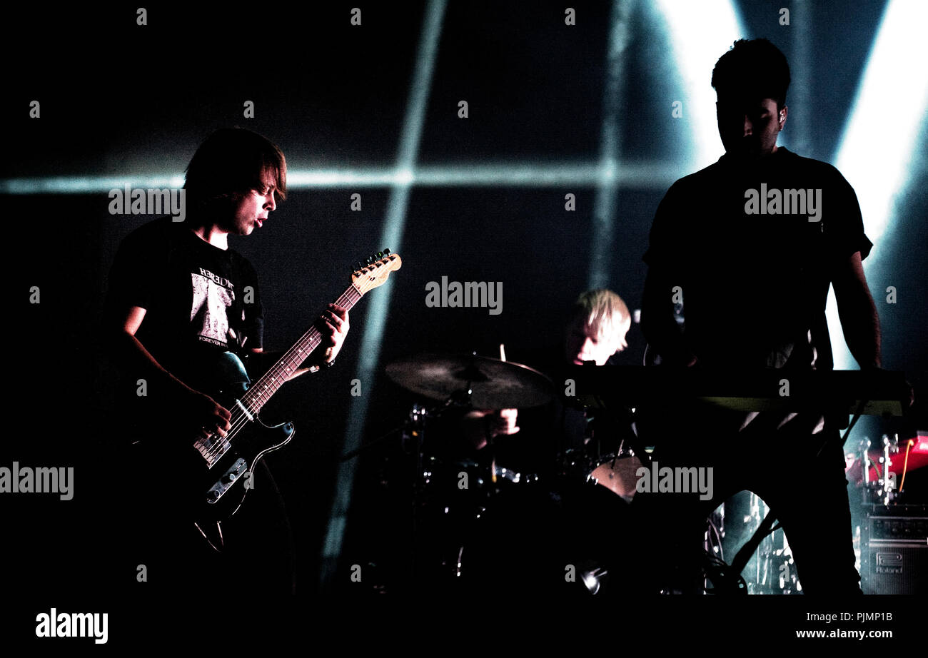 Concert of the Belgian electro band Goose at the Laundry Day festival ...