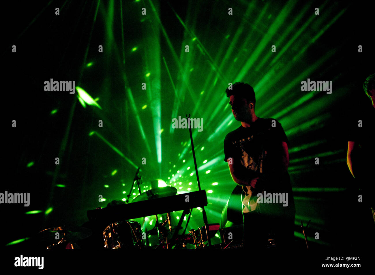 Concert of the Belgian electro band Goose at the Laundry Day festival ...