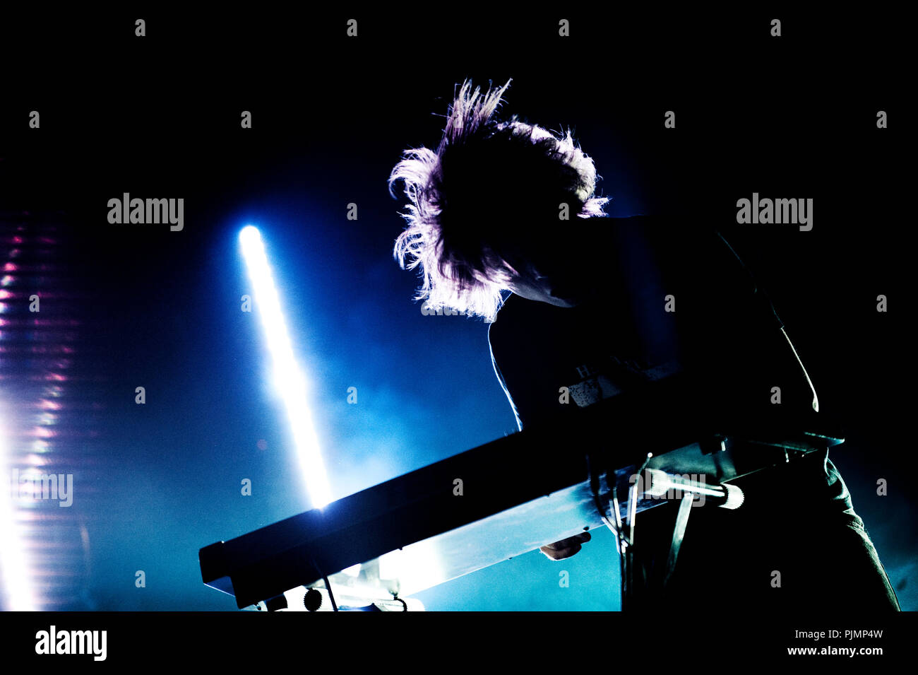 Concert of the Belgian electro band Goose at the Laundry Day festival ...