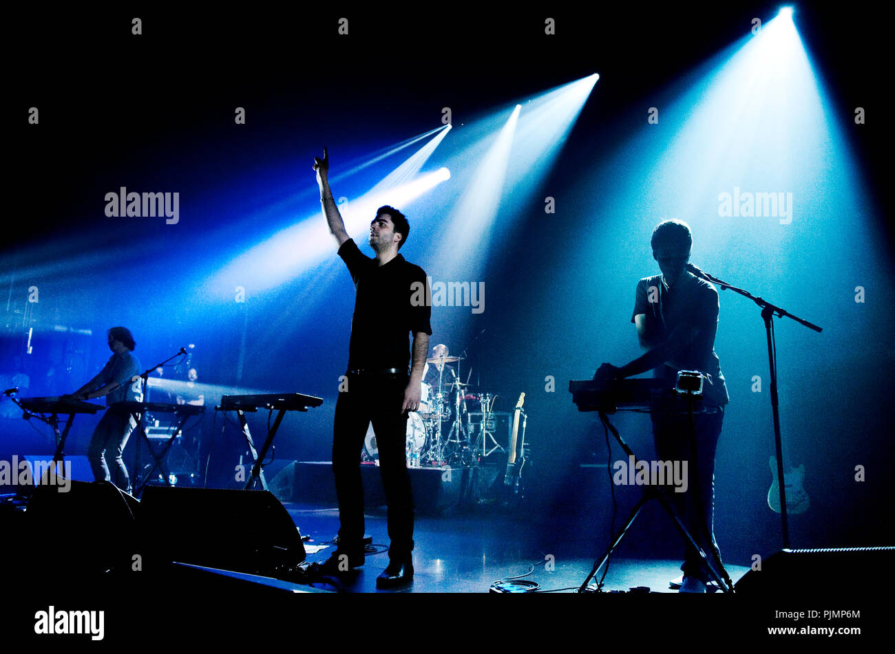 Belgian electronic music band Goose in concert in the Ancienne Belgique ...