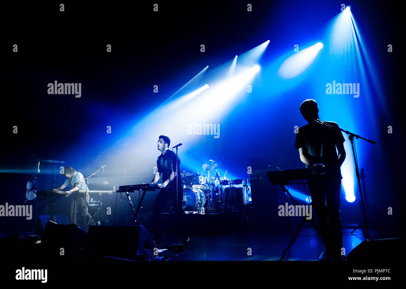 Belgian electronic music band Goose in concert in the Ancienne Belgique ...