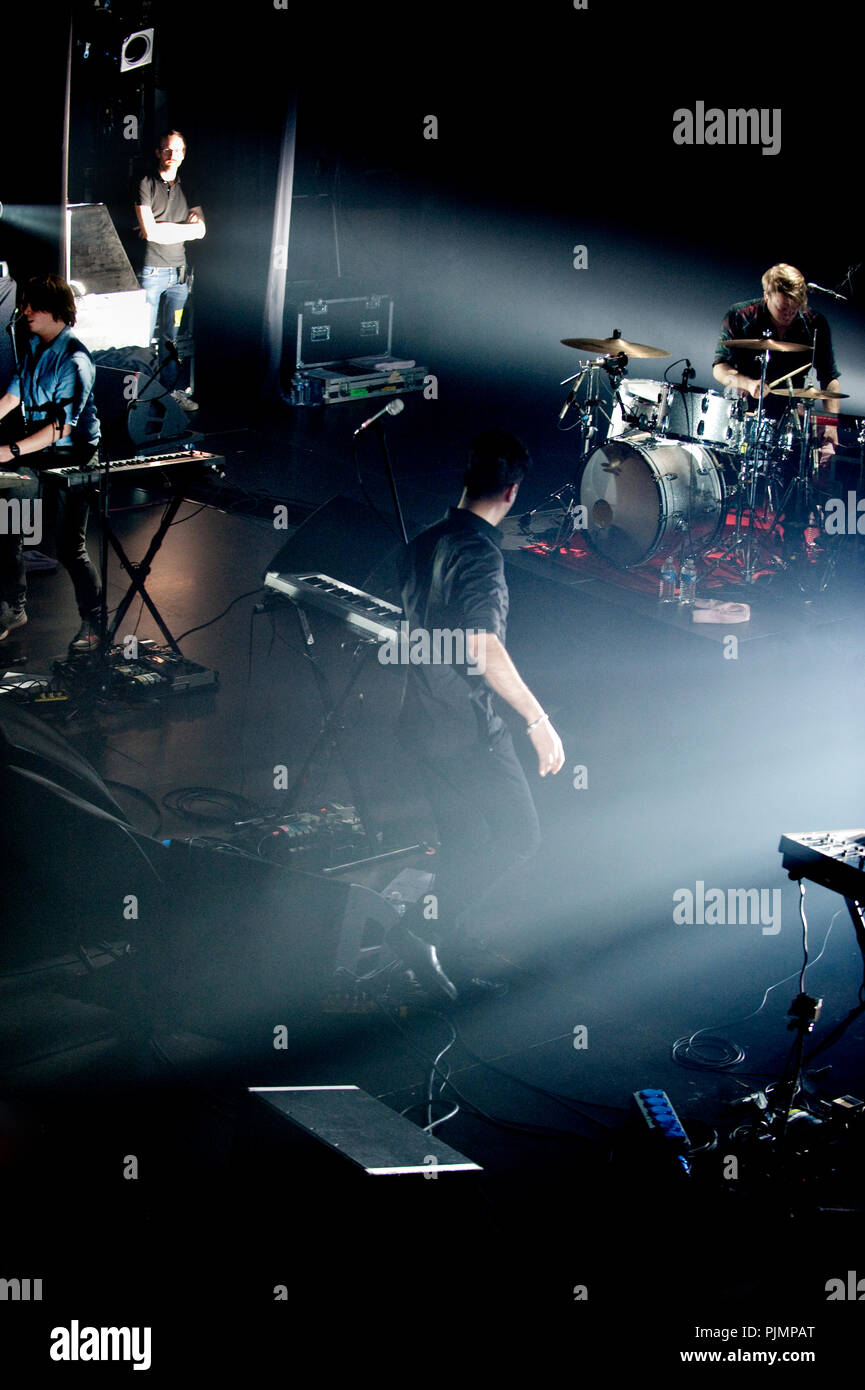 Belgian electronic music band Goose in concert in the Ancienne Belgique ...
