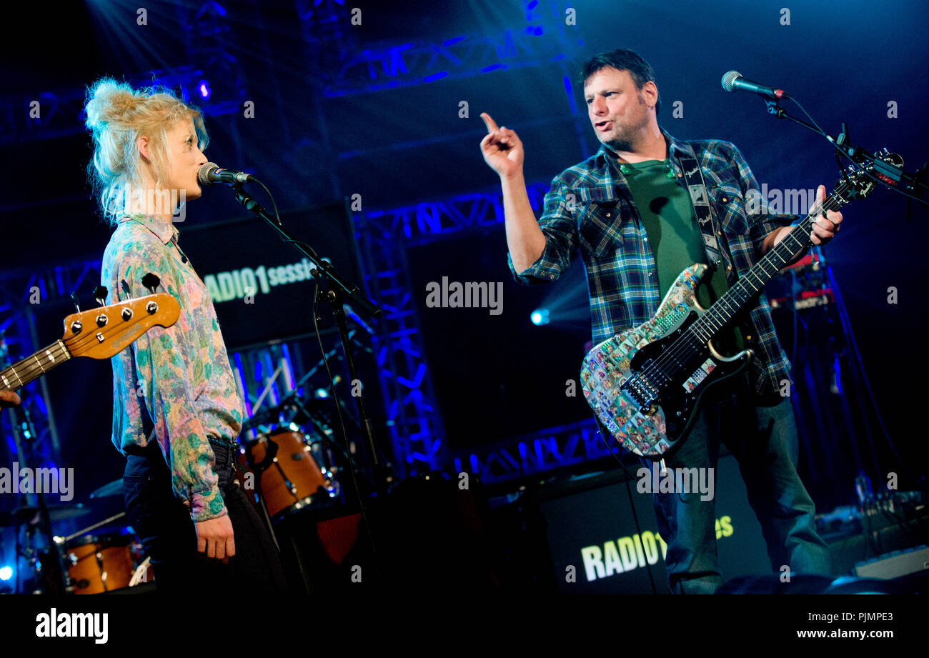 Concert of the Belgian band Gorki with Stefanie Callebaut in the ...