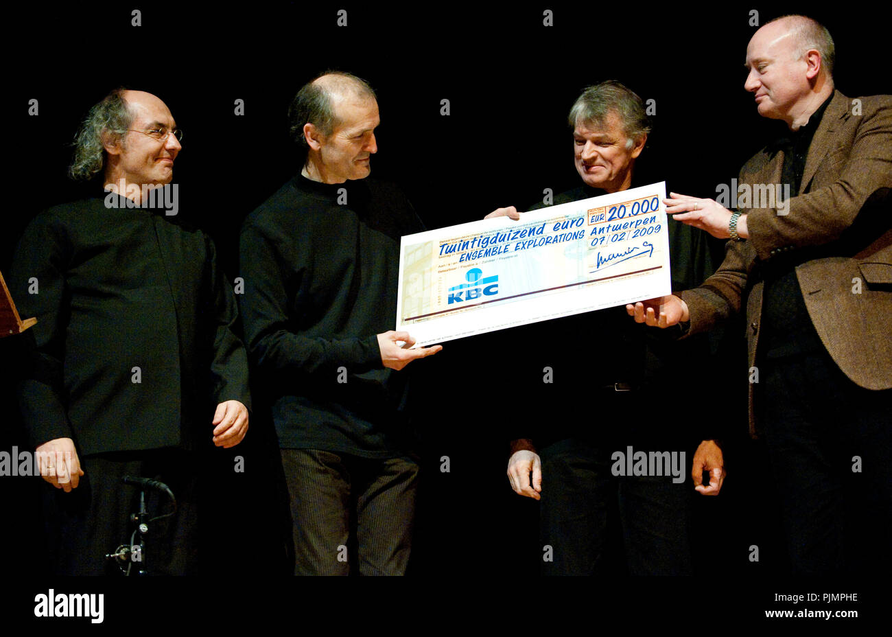 Ensemble Explorations being rewarded with the KBC-music trophy at the ...