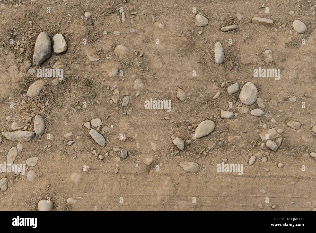 Dirt or soil with rocks close-up, environmental texture, pattern Stock ...