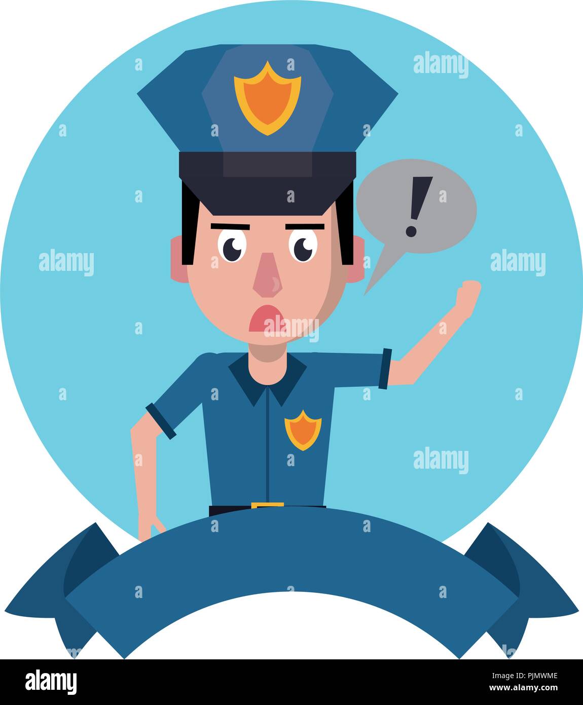 Police and blank ribbon banner Stock Vector Image & Art - Alamy