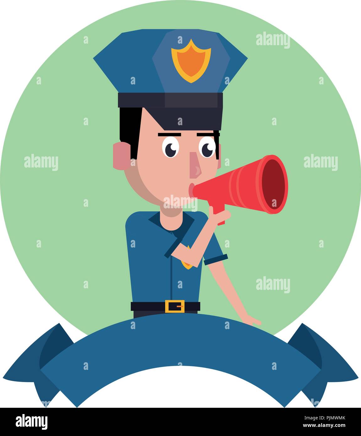 Police and blank ribbon banner Stock Vector Image & Art - Alamy