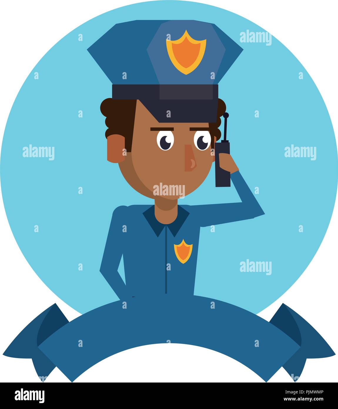 Police and blank ribbon banner Stock Vector Image & Art - Alamy