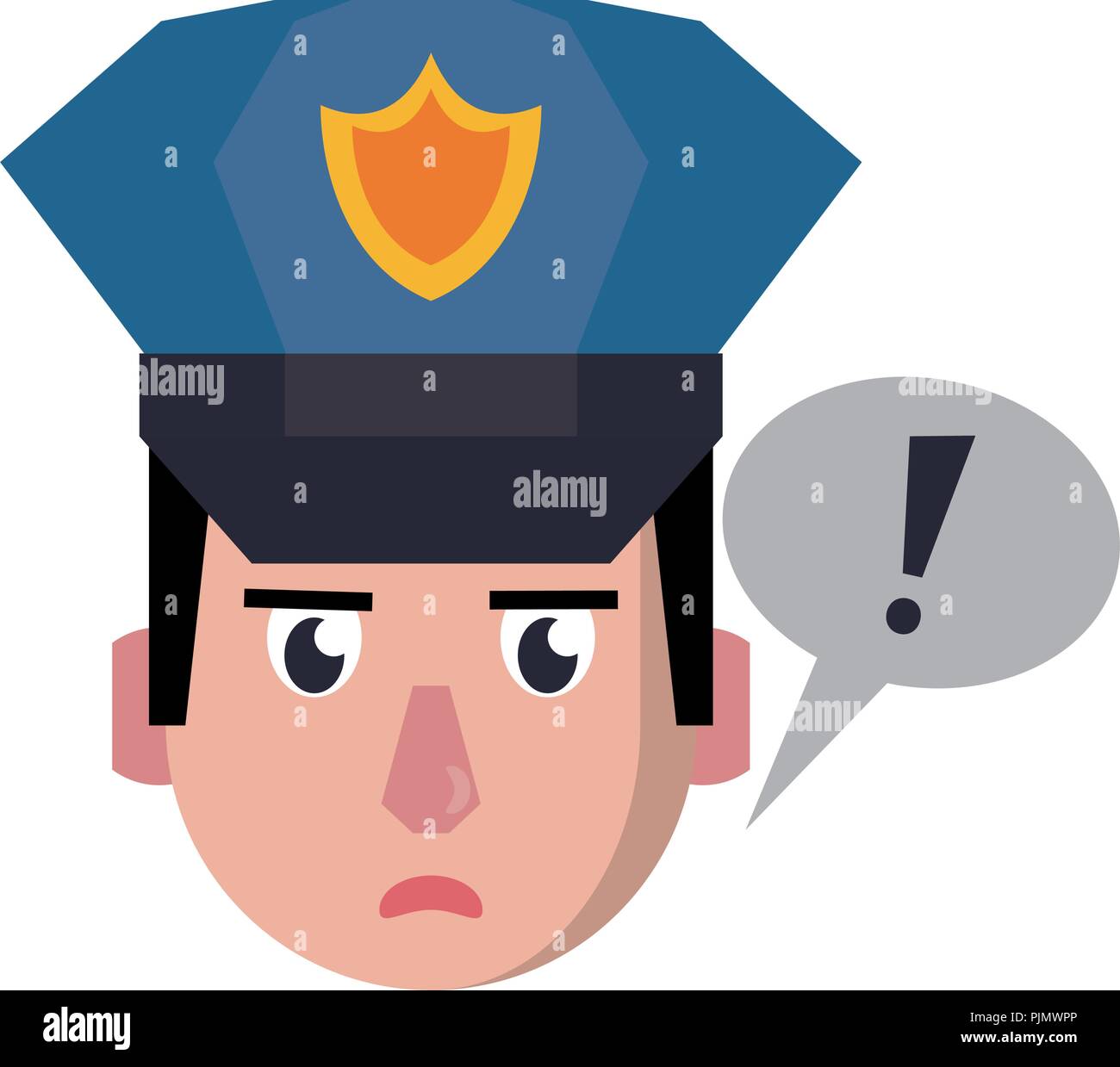 Police face cartoon Stock Vector Image & Art - Alamy