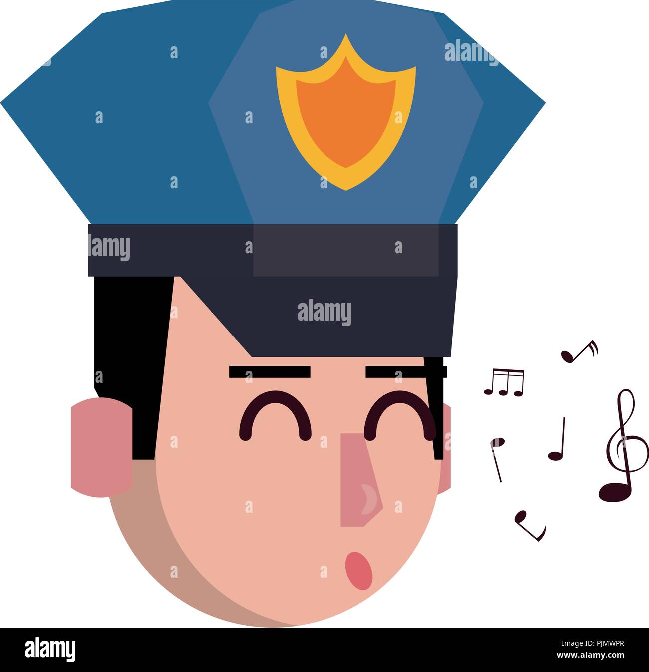 Police face cartoon Stock Vector Image & Art - Alamy