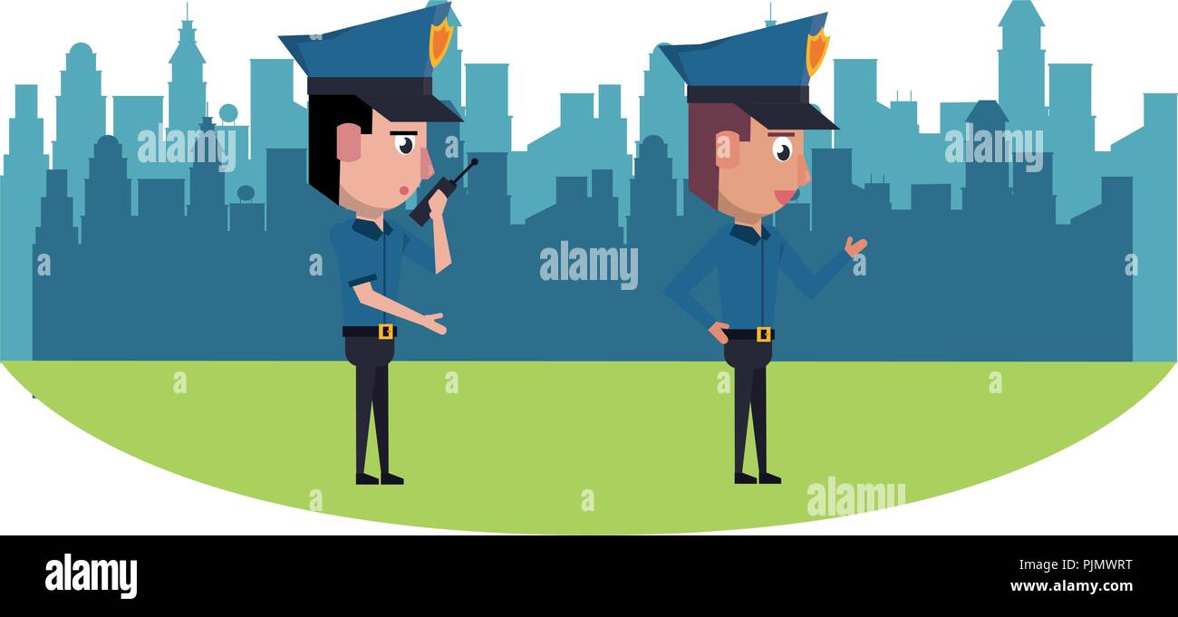 American cops Stock Vector Images - Alamy