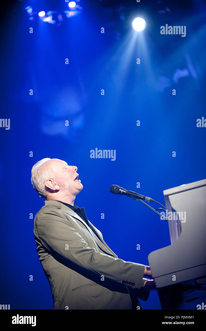 English musician and singer-songwriter Joe Jackson performing at the ...
