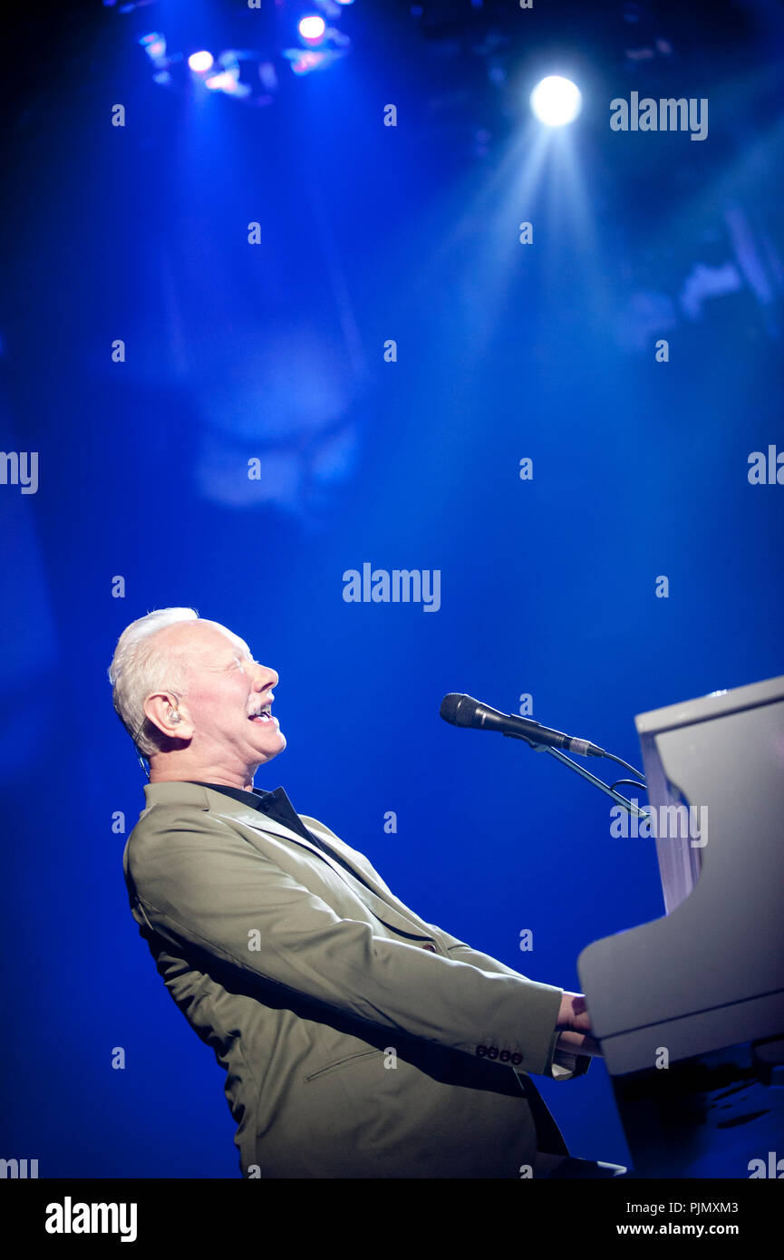 English musician and singer-songwriter Joe Jackson performing at the ...