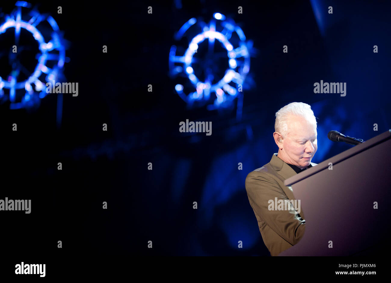 English musician and singer-songwriter Joe Jackson performing at the ...