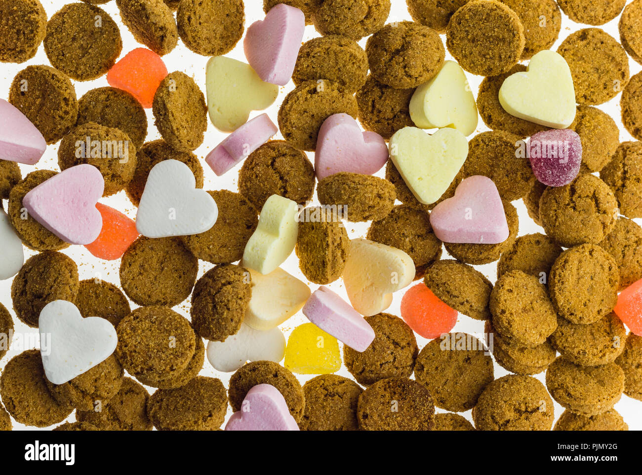 Assorted candy for traditional dutch holiday Sinterklaas with copy ...