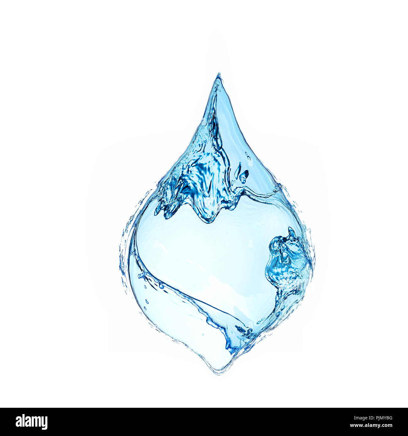 Drops water flow down transparent hi-res stock photography and images ...
