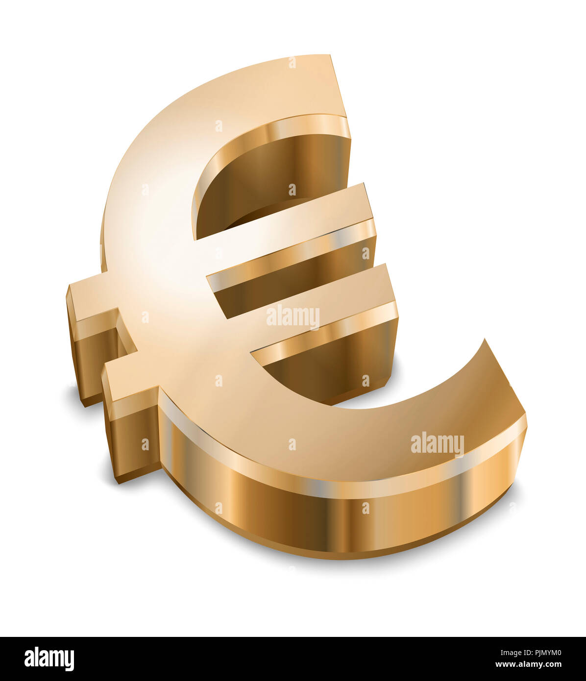 An image of a golden Euro sign Stock Photo - Alamy