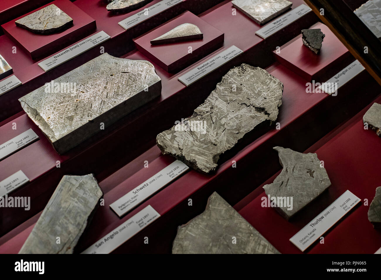 3 SEPTEMBER 2018, VIENNA, AUSTRIA: Collection of meteorites is ...