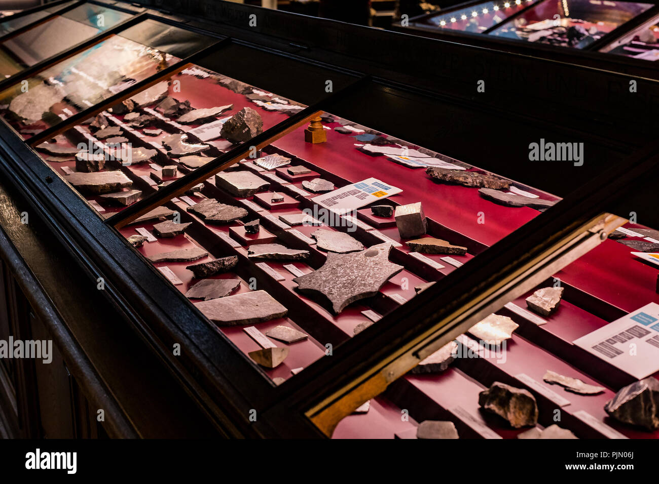 3 SEPTEMBER 2018, VIENNA, AUSTRIA: Collection of meteorites is ...