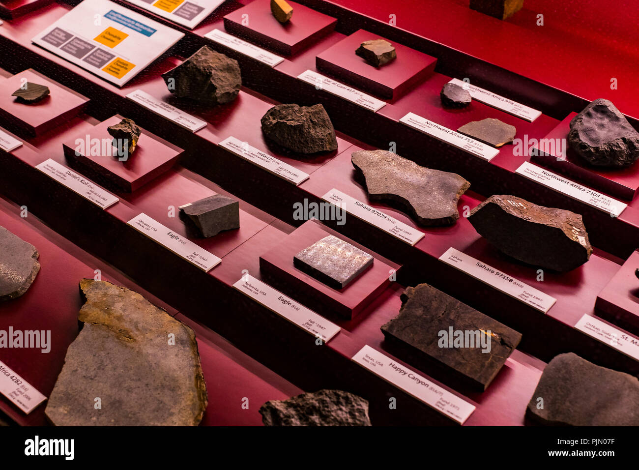 3 SEPTEMBER 2018, VIENNA, AUSTRIA: Collection of meteorites is ...