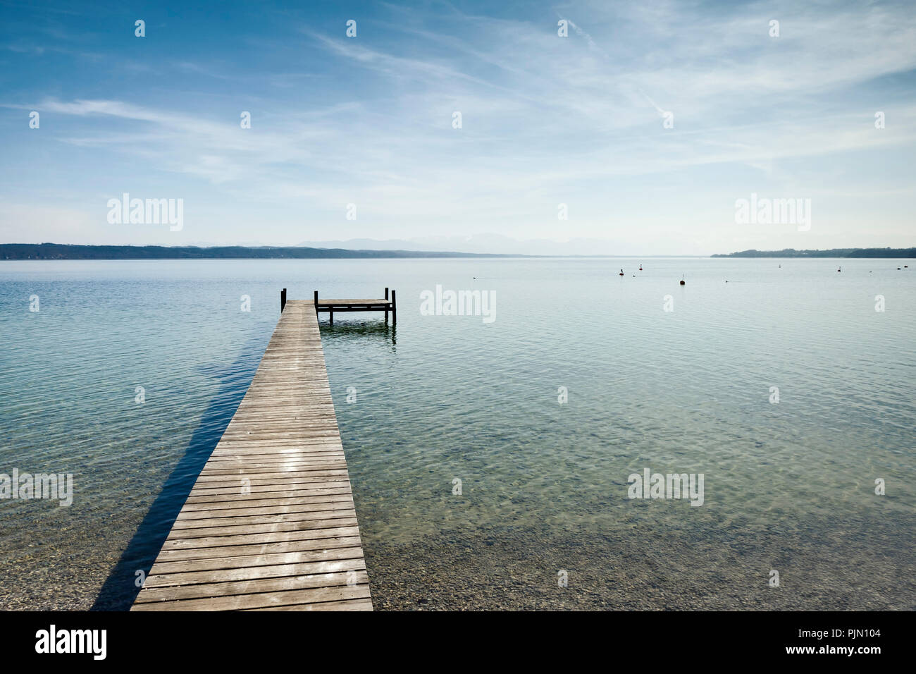 An old jetty at Starnberg Lake in Germany Stock Photo - Alamy