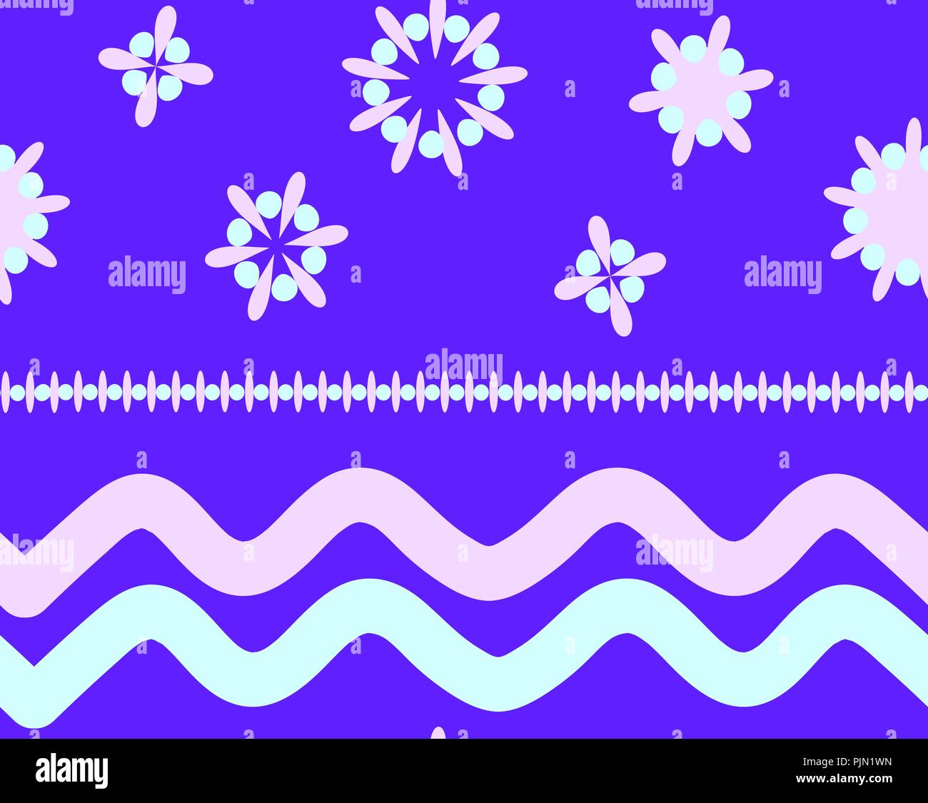 Cute seamless pattern in retro style. Round shapes, vector illustration ...