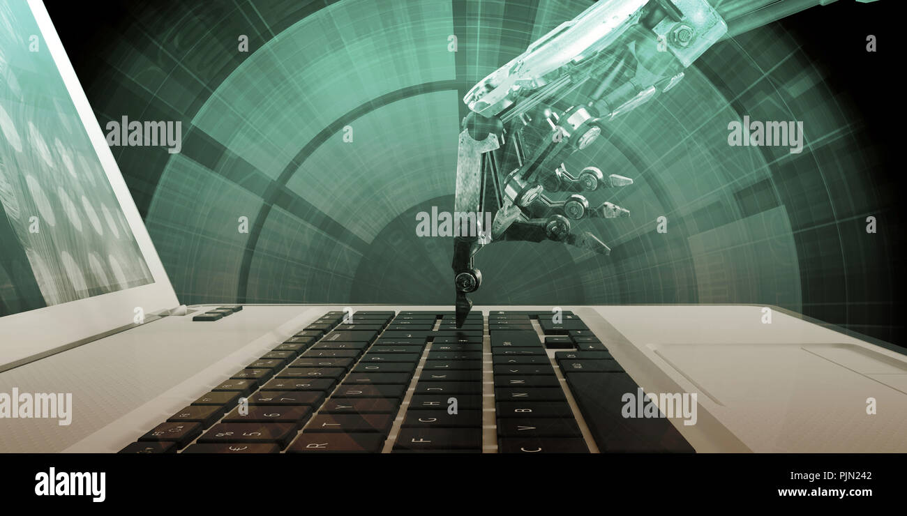 Science and Technology Merging into an Abstract Art Stock Photo - Alamy