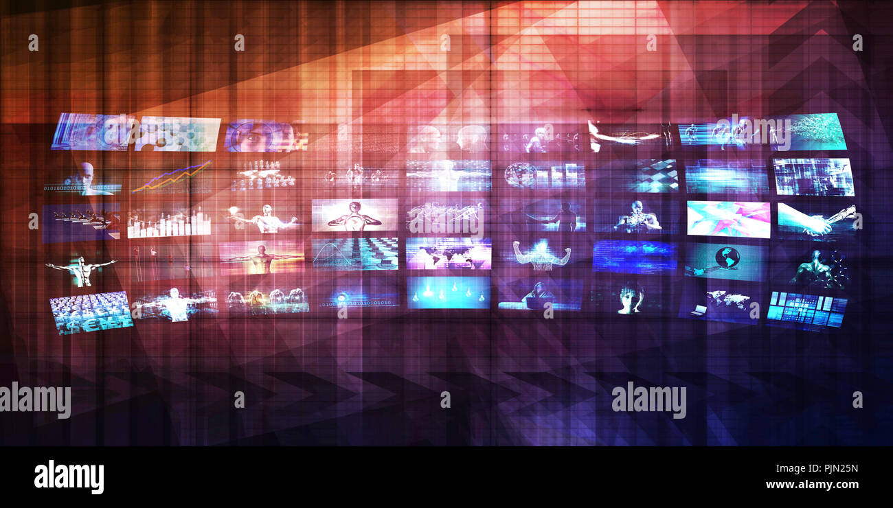 Multimedia Technology Digital Devices Information Concept Stock Photo ...