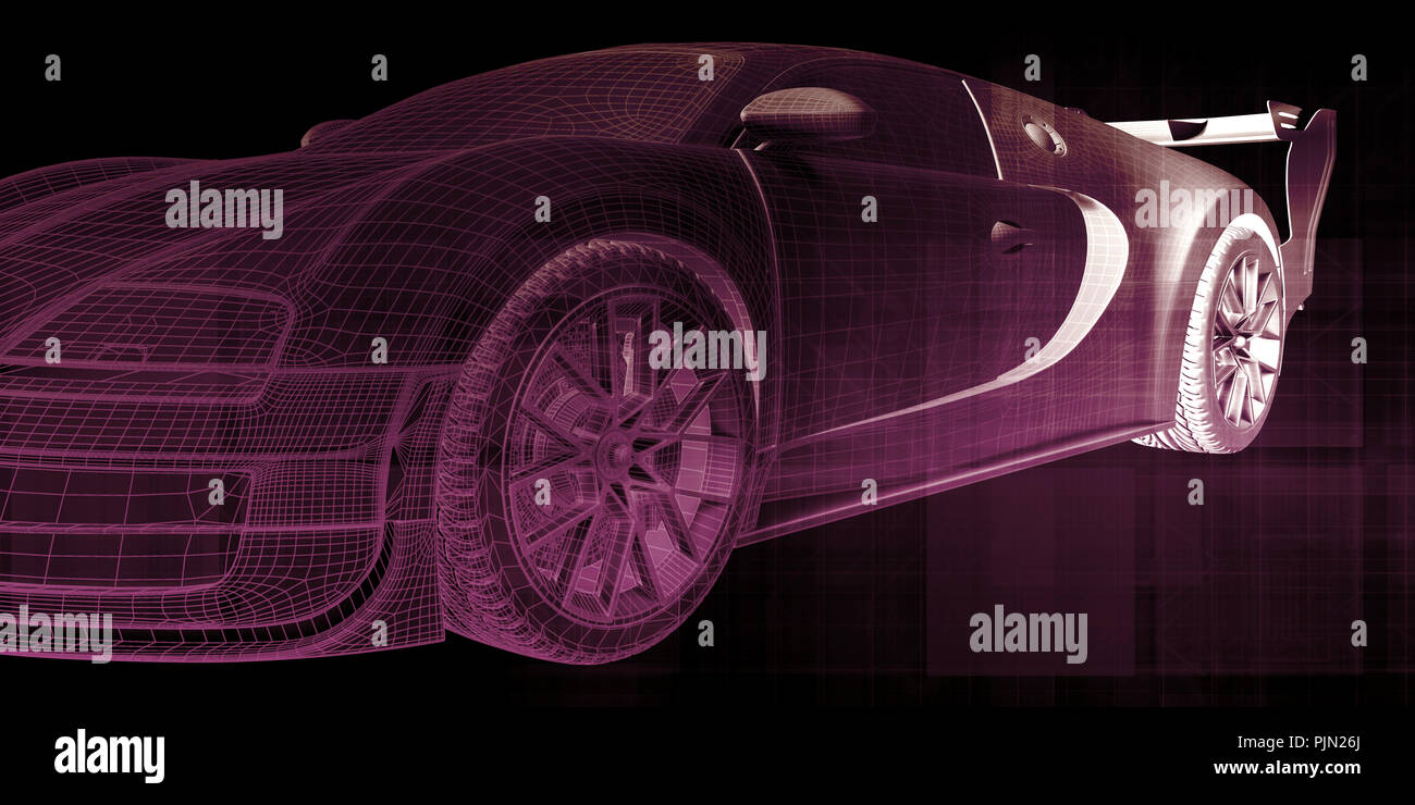 Car Manufacturing Industry and Factory Design Concept Stock Photo - Alamy