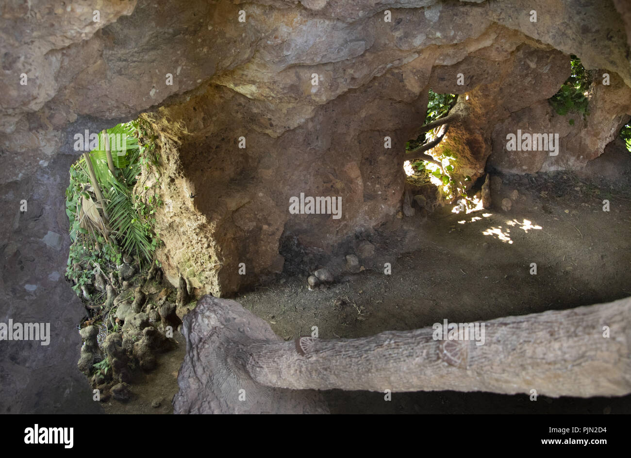 Windows where light enters a cave Stock Photo - Alamy