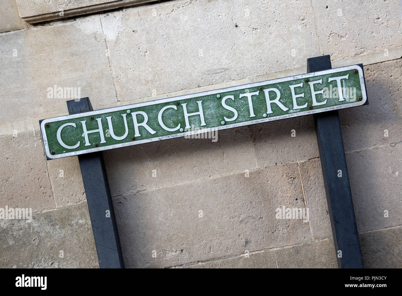 Church Street Sign on Diagonal Slant Stock Photo - Alamy