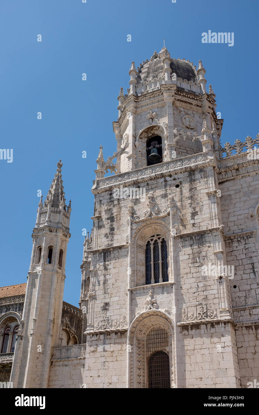 Church of Santa Maria in the Jerónimos Monastery in Belém, Portugal ...