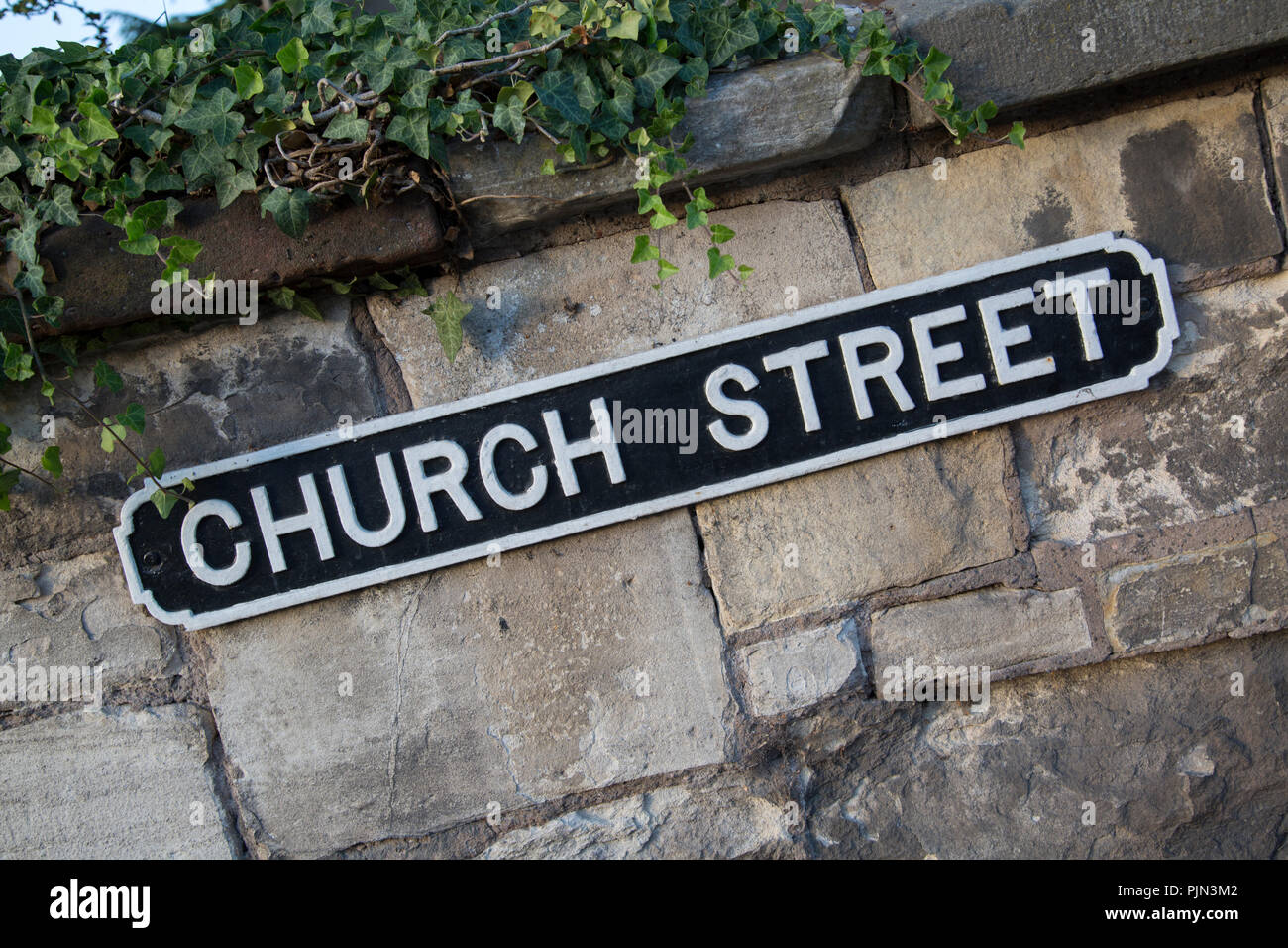 Church Street Sign on Diagonal Slant Stock Photo - Alamy