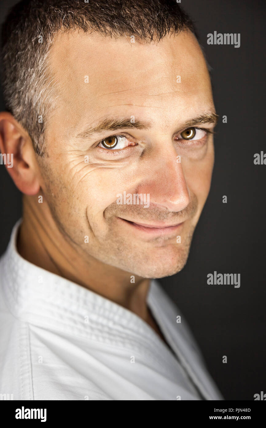 A friendly man in the portrait, Ein freundlicher Mann im Portrait Stock ...