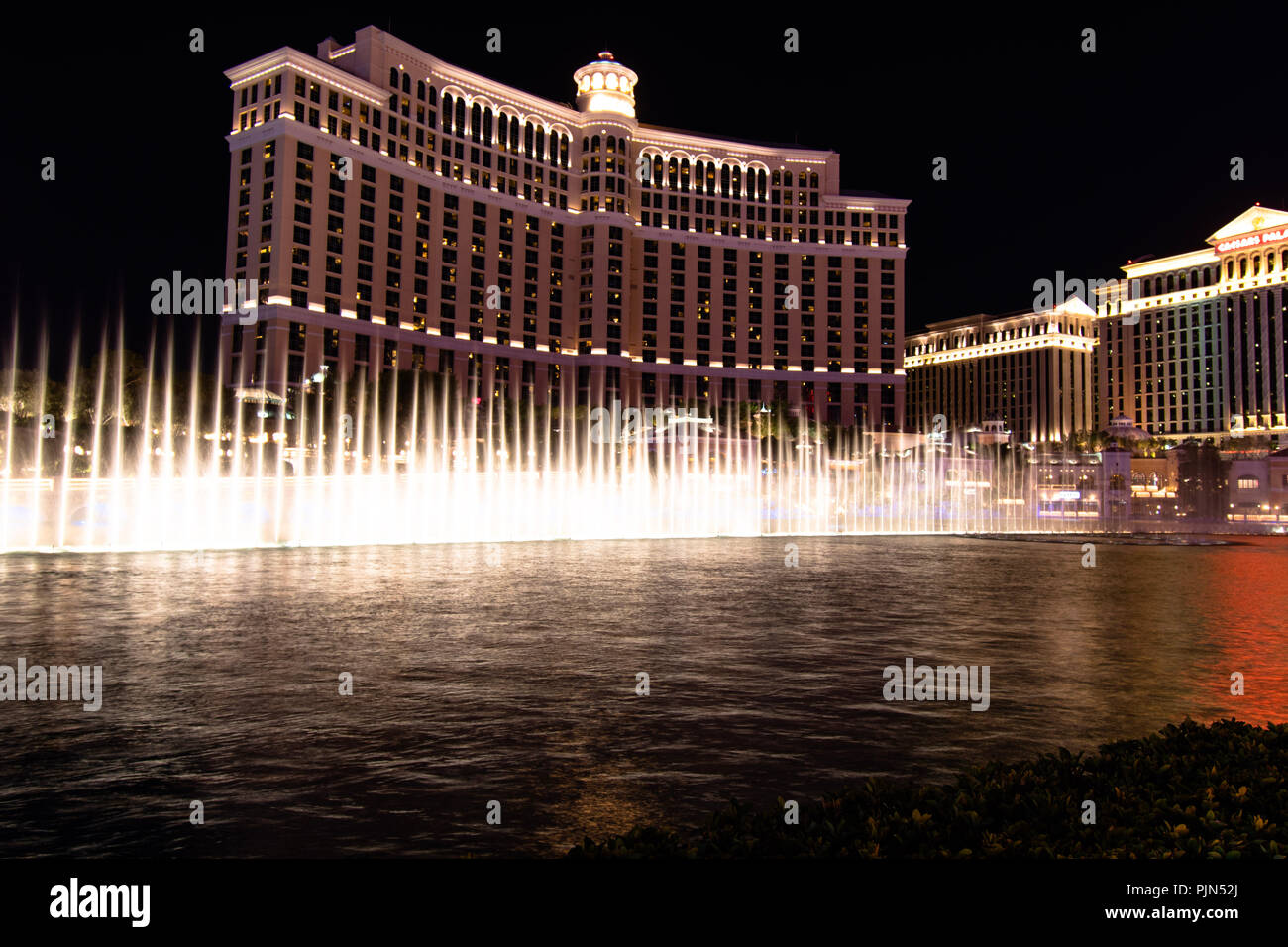 Las Vegas, NV/USA 09032018: The Strip, View of the Bellagio and its ...