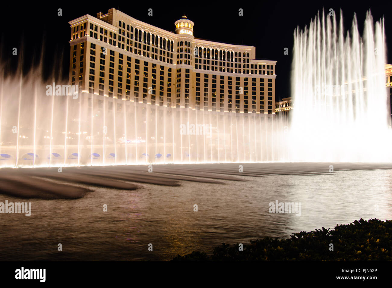 Las Vegas, NV/USA 09032018: The Strip, View of the Bellagio and its ...