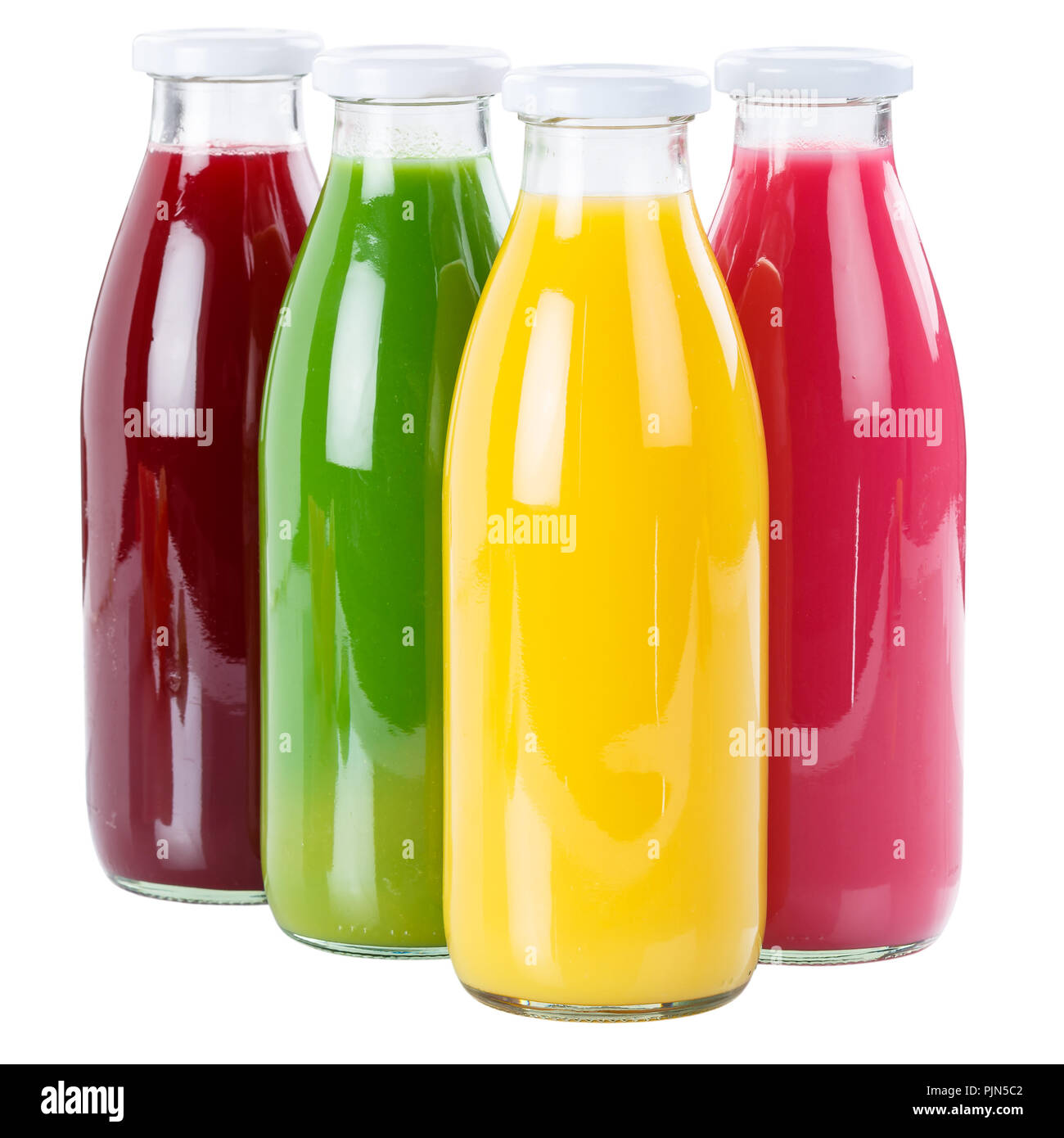 Fruit juice in a bottle fresh isolated on a white background Stock ...