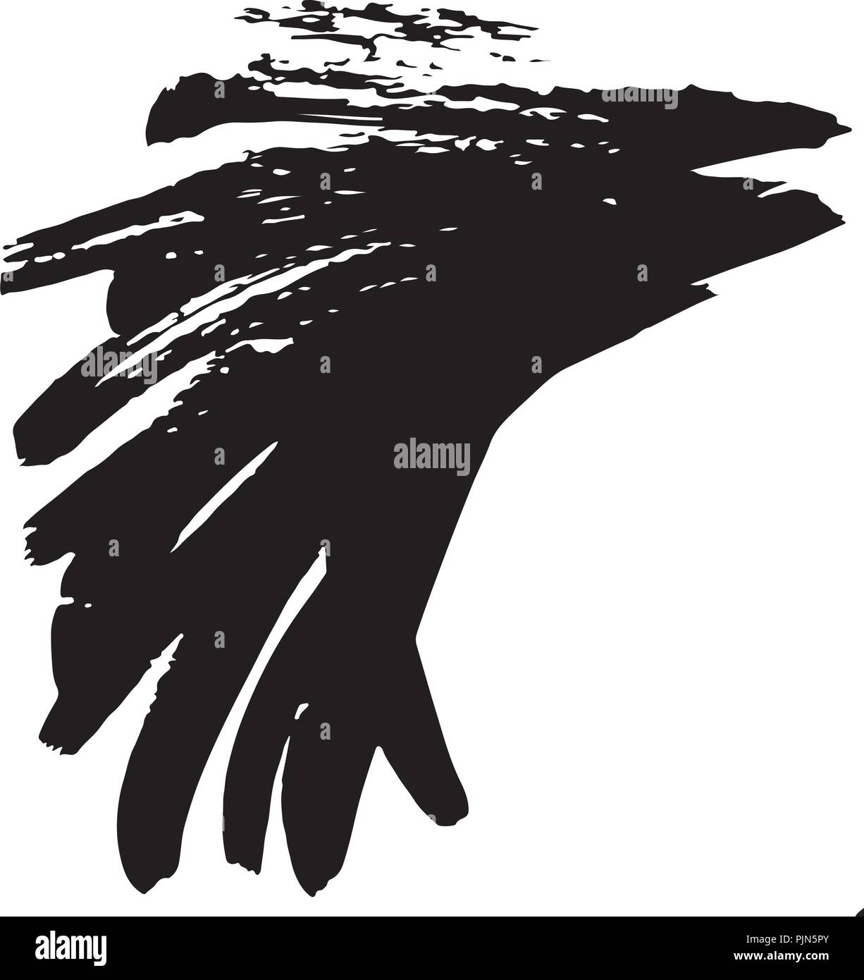 Vector illustration. Black ink spots set, texture of paint spots Stock ...