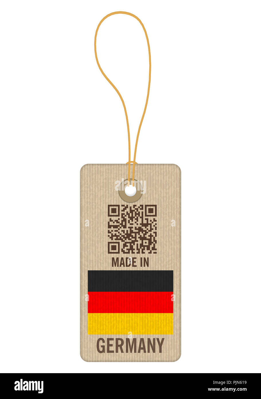Tag made in Germany on a white background Stock Photo - Alamy
