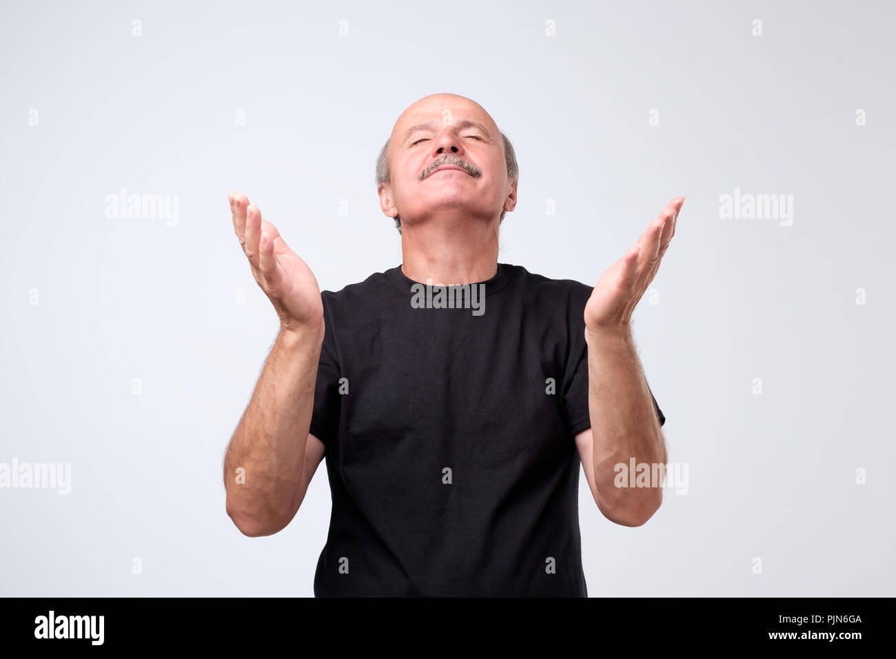 Praying begging hand gesture isolated hi-res stock photography and ...