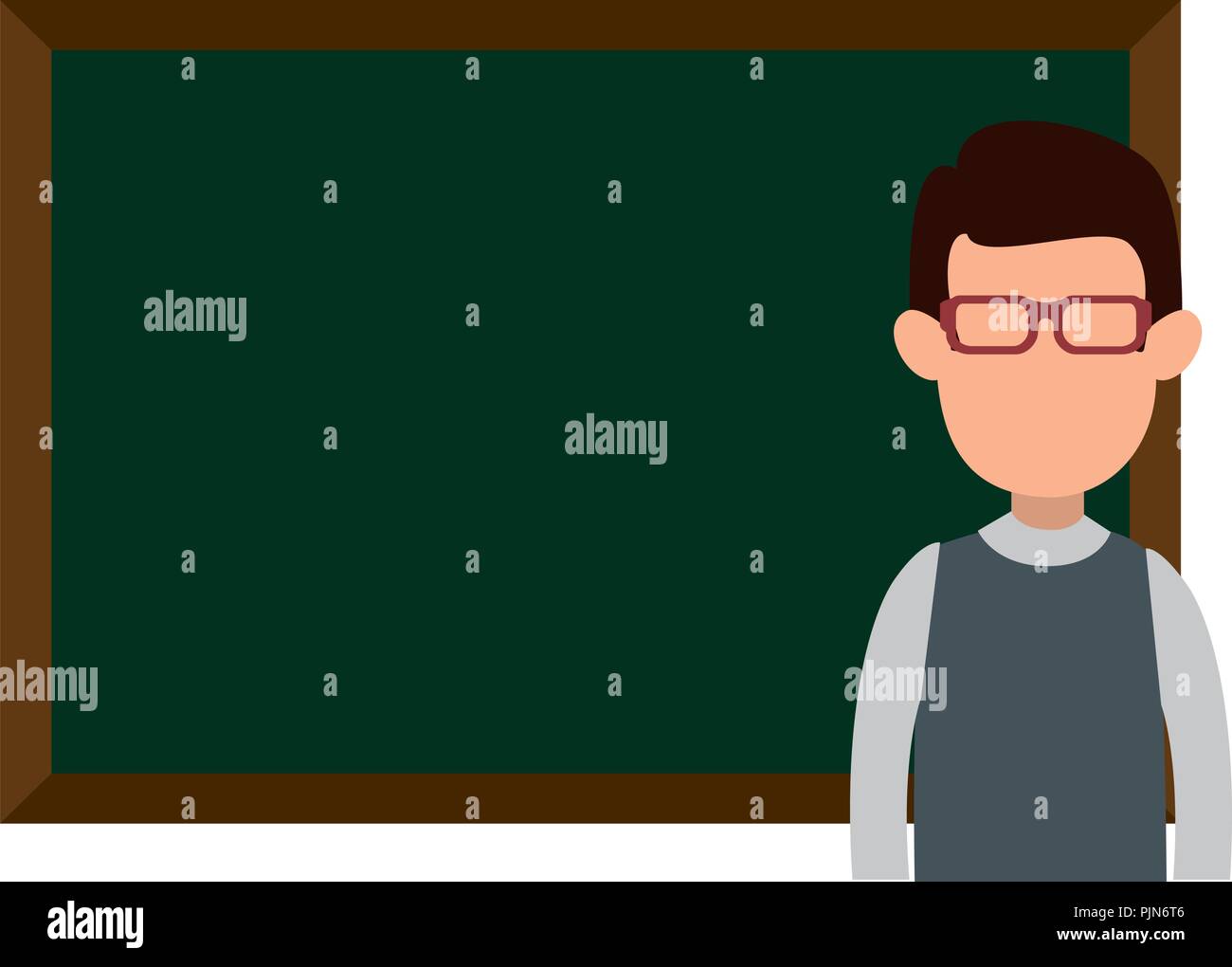 man teaching with chalkboard character Stock Vector Image & Art - Alamy
