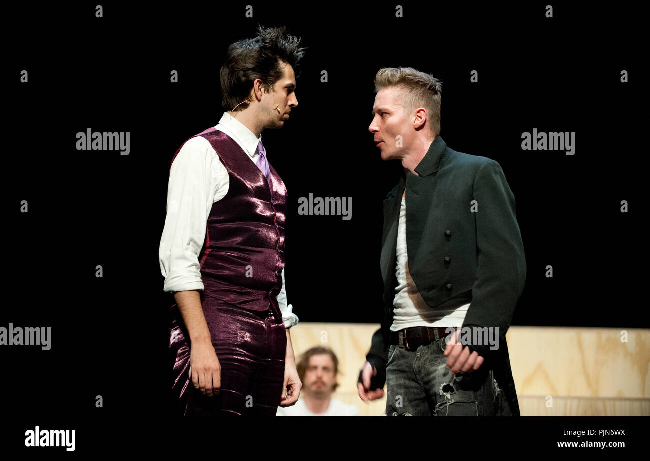 Theatre company Compagnie Schmaltz playing "Hamlet", directed by Tom ...