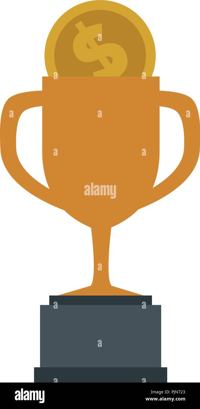 trophy cup with coin Stock Vector Image & Art - Alamy