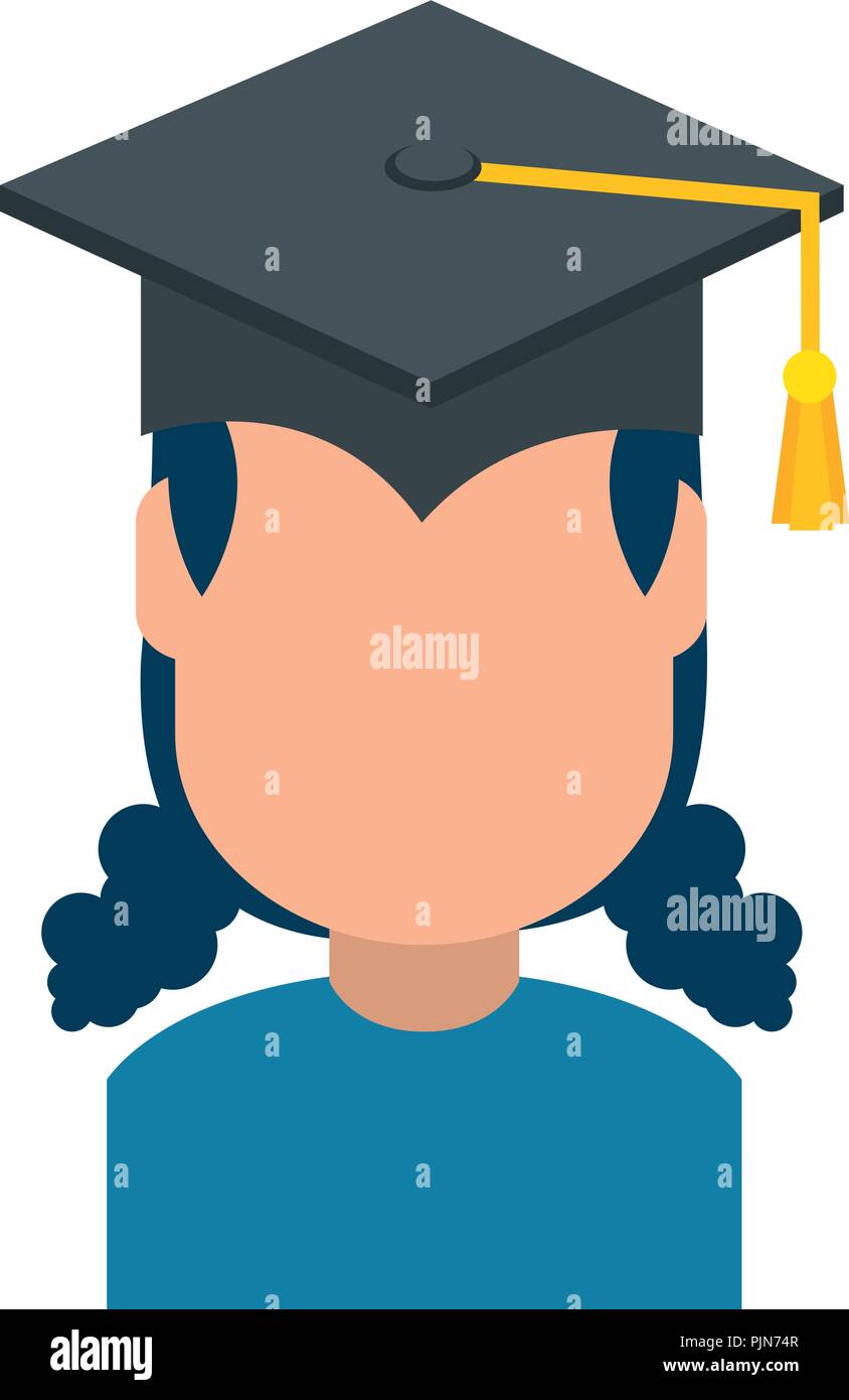 woman student graduated avatar character Stock Vector Image & Art - Alamy