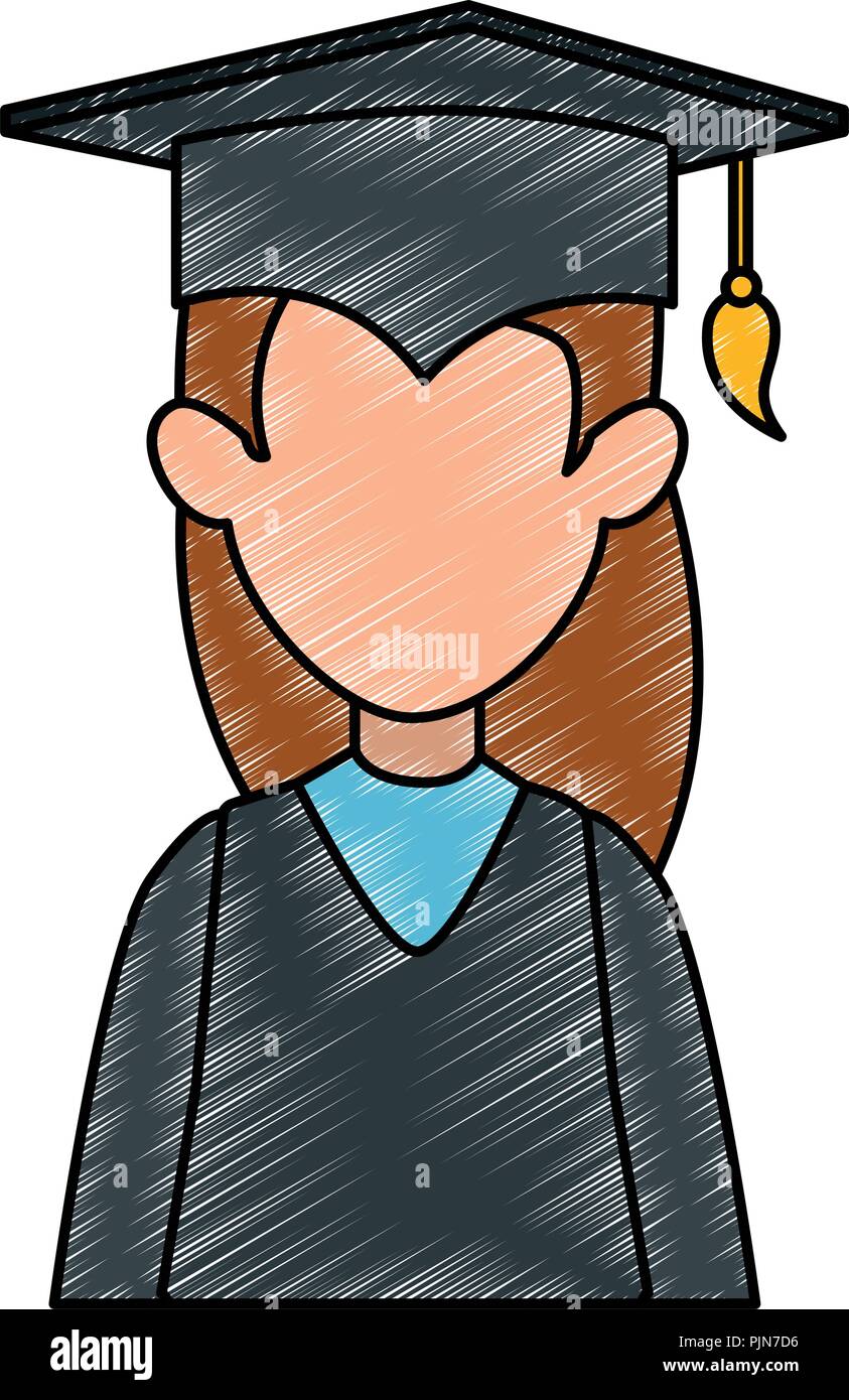 woman student graduated avatar character Stock Vector Image & Art - Alamy
